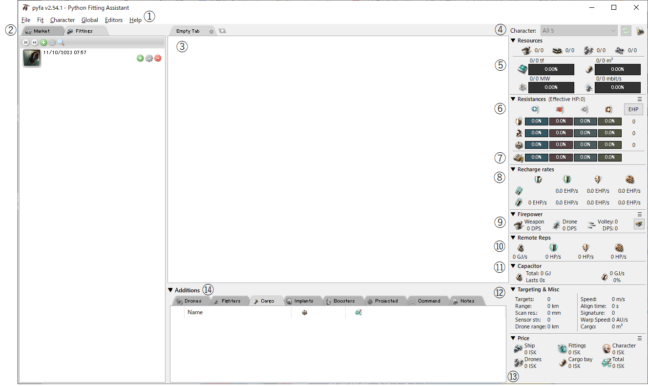 メイン画面の見方 - How to pyfa - atwiki（アットウィキ）
