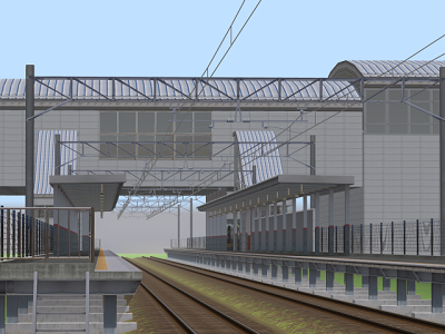 railsim2 高架線路 – 高架二面四線駅 – PLNF